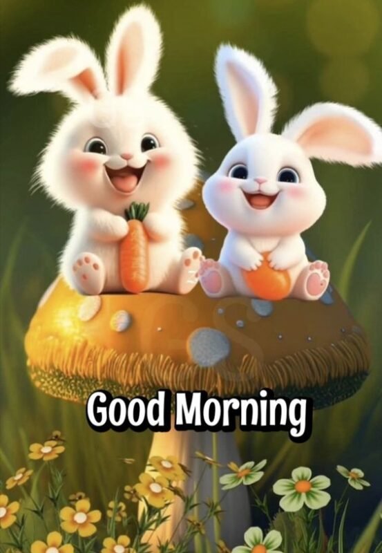 Cute Rabbit Good Morning Images