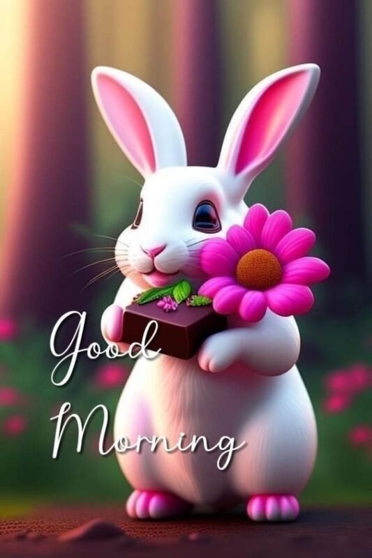 Cute Rabbit Good Morning Images