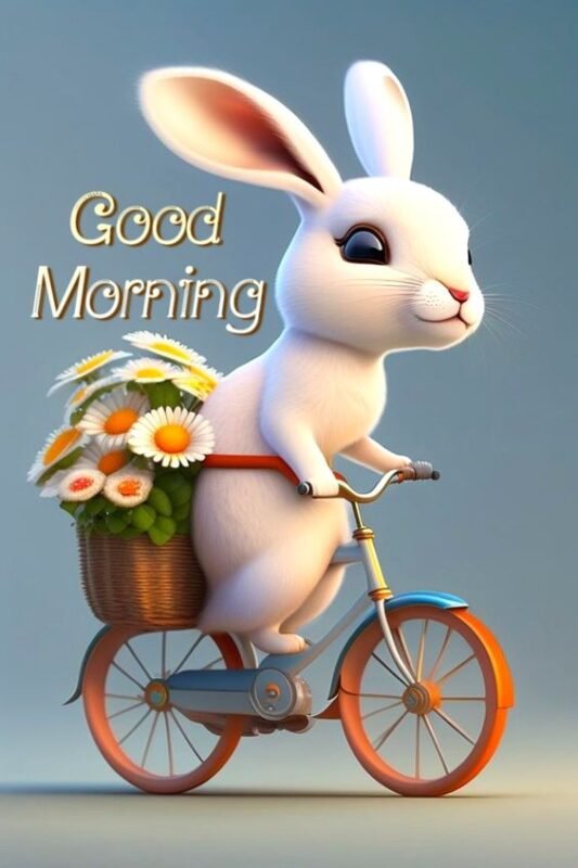 Cute Rabbit Good Morning Images
