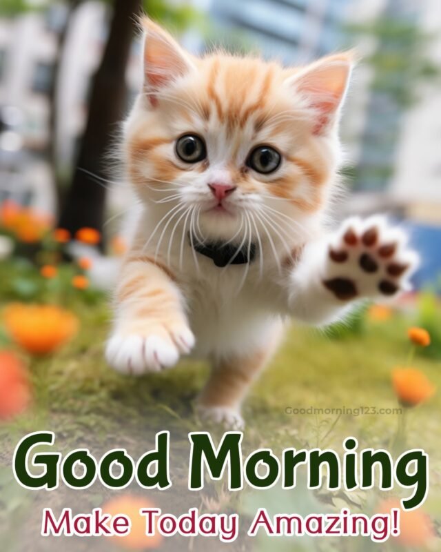 Adorable Kitten Good Morning Images