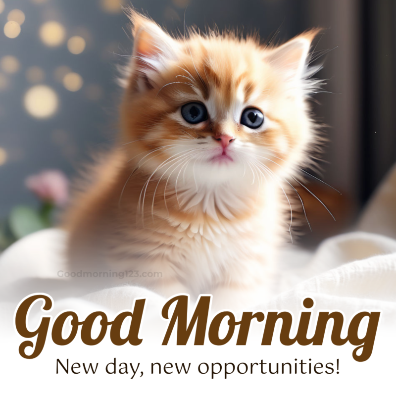 Adorable Kitten Good Morning Images