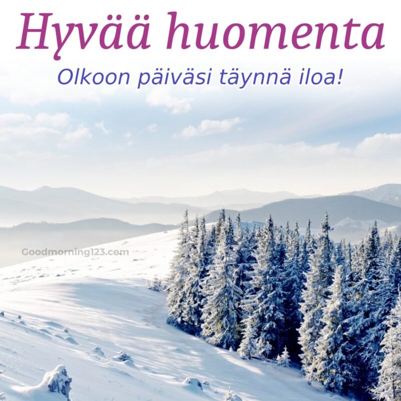 Good Morning In Finnish Photos & Messages